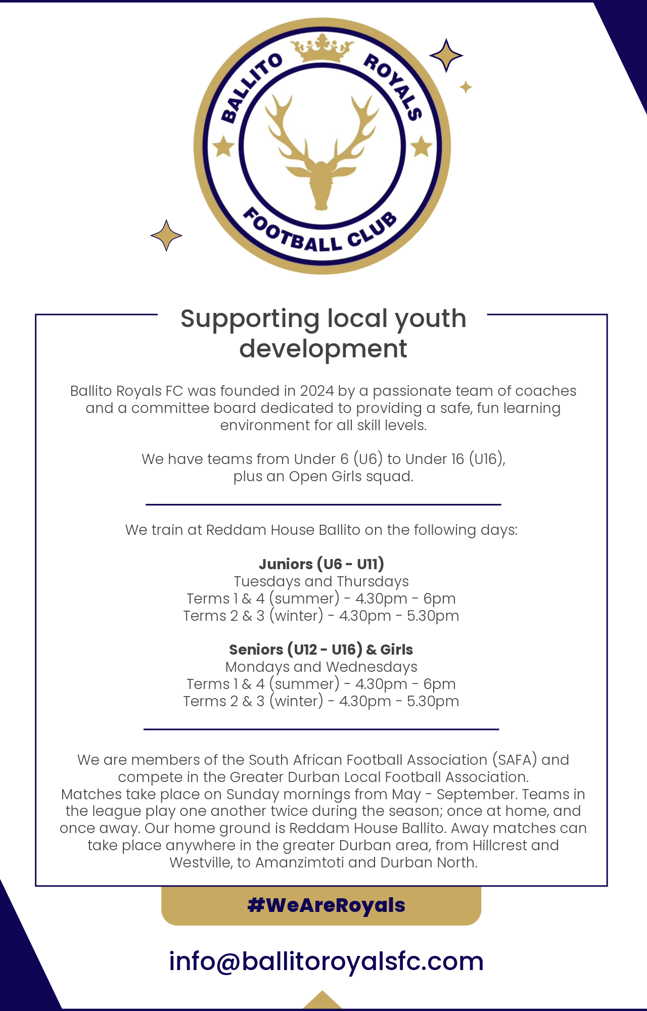 About – Ballito Royals FC